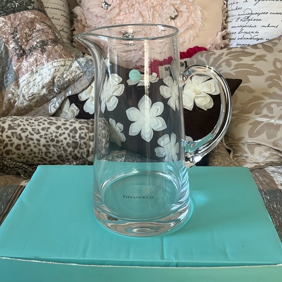 Tiffany & Co. | Dining | Tiffany Co Clear Glass Pitcher | Poshmark